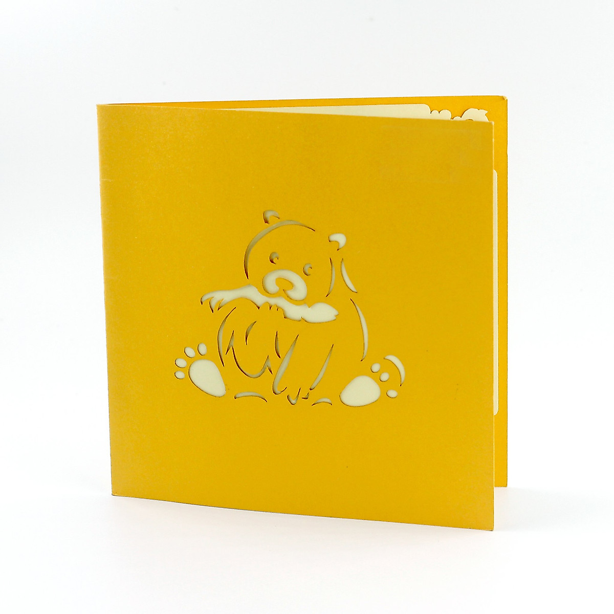 CUTE POPUP - Father's Day Card, Bear Catching Salmon Pop Up Card, Happy Birthday Popup Card, Greeting Cards, Perfect Handmade Present for Family and Friends or Fishing Lovers on Any Occasion