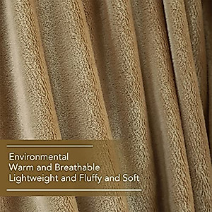 LuxenrelaX Light Weight Fleece Blanket for Couch, Solid Soft Microfiber Fleece Throw Blanket, Cozzy Blanket Machine Washable-60 x 80", Camel