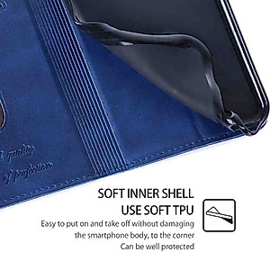 BANLEI2U Phone Cover Wallet Folio Case for Oppo Reno 2 Z, Premium PU Leather Slim Fit Cover for Reno 2 Z, Luxury, Blue