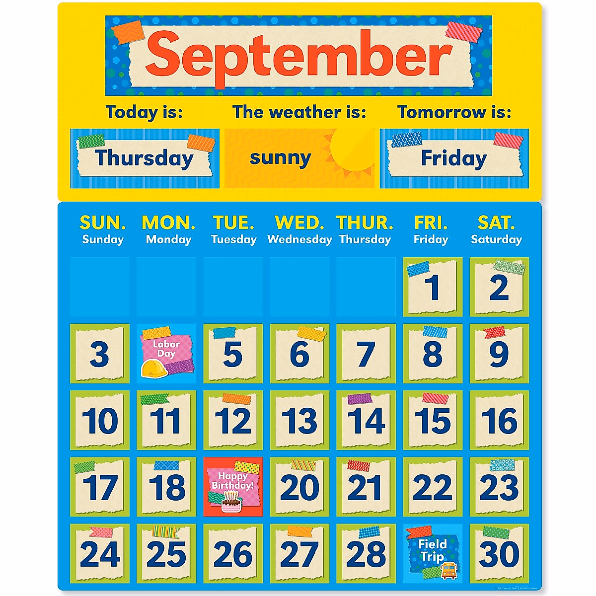Tape It Up! Calendar Bulletin Board
