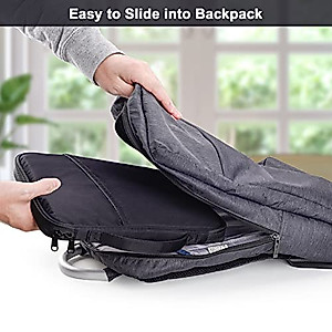 iPad Pro 12.9 Carrying Case Bag, Padded Protective Tablet Sleeve for iPad Pro 12.9 M2/M1/2018-2020, Surface Pro 9/8/X/7/6, 12.4 Galaxy Tab S8/S7+ (Black-12.9)