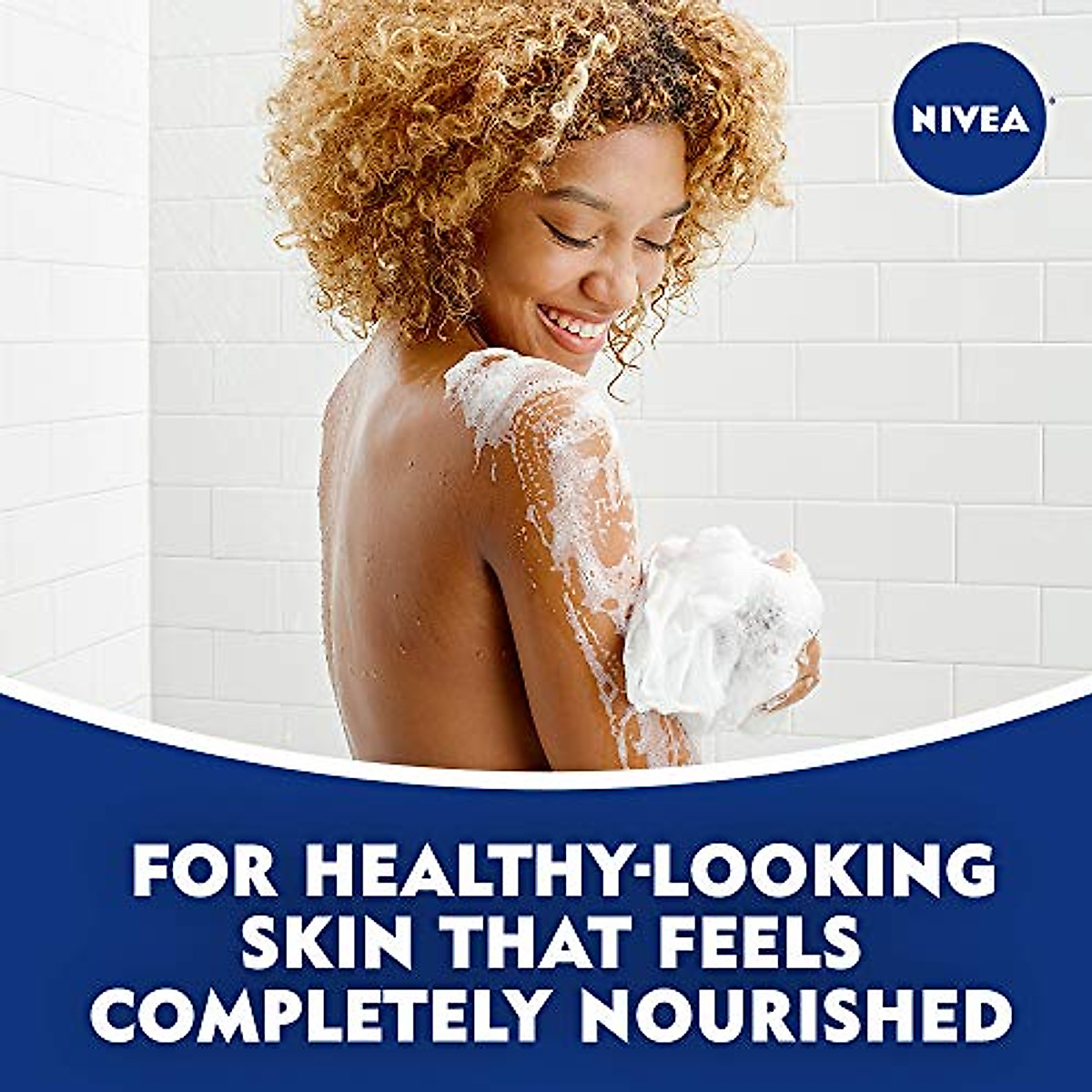NIVEA Pampering Cocoa and Shea Butter Body Wash with Nourishing Serum, Moisturizing Body Wash for Women, Enriched with Provitamin B5 and Vitamin E, 20 Fl Oz Bottle