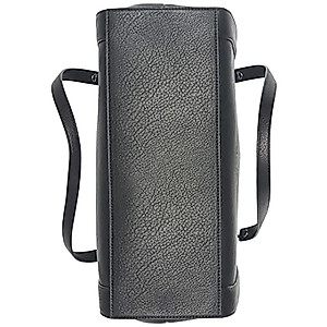 Calvin Klein Reyna Novelty Large Triple Compartment Shoulder Bag, Black/Silver Combo