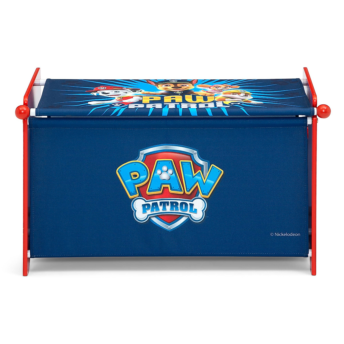 Delta Children PAW Patrol Toy Box Toy Box with Retractable Fabric Top, Blue