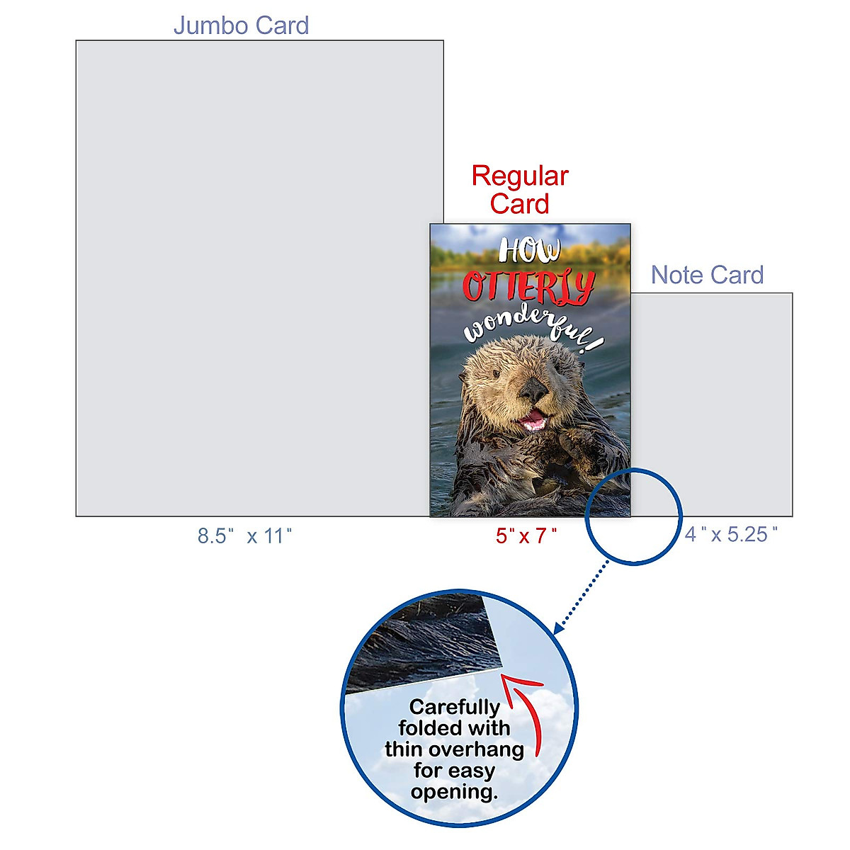 NobleWorks - Fun Congratulations Card with Envelope - Congrats Humor, Encouragement Greeting - Otterly Awesome C6574FCGG