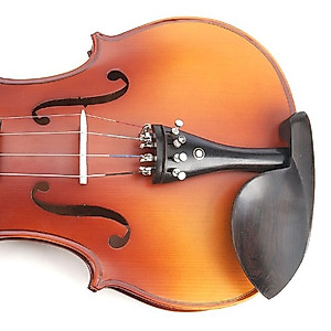 Cecilio CVA-500 Solidwood Ebony Fitted Viola with D'Addario Prelude Strings, Size 14-Inch