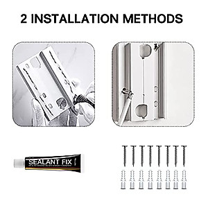 Retractable Clothesline Outdoor Indoor Laundry Line, 13.8 Feet Adjustable Stainless Steel Clothes Line, Wall Mounted Space-Saver Drying Line for Balcony, Bathroom, Heavy Duty Clothesline White