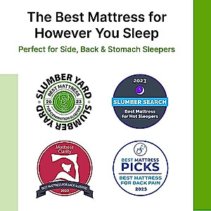 GhostBed Luxe 13 Inch Cool Gel Memory Foam Mattress - Cooling Technology & Comforting Pressure Relief, Queen