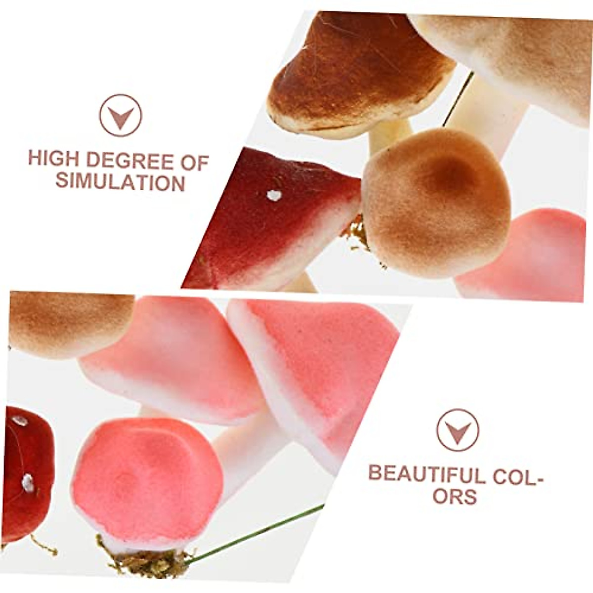 Homoyoyo 12 pcs Simulated Mushroom Fairy Gardens Bonsai Mushroom Decor Mini Mushroom Figurines Miniature Garden Ornaments Dollhouse Garden Decor DIY Terrarium Ornaments Appendix Cake Foam