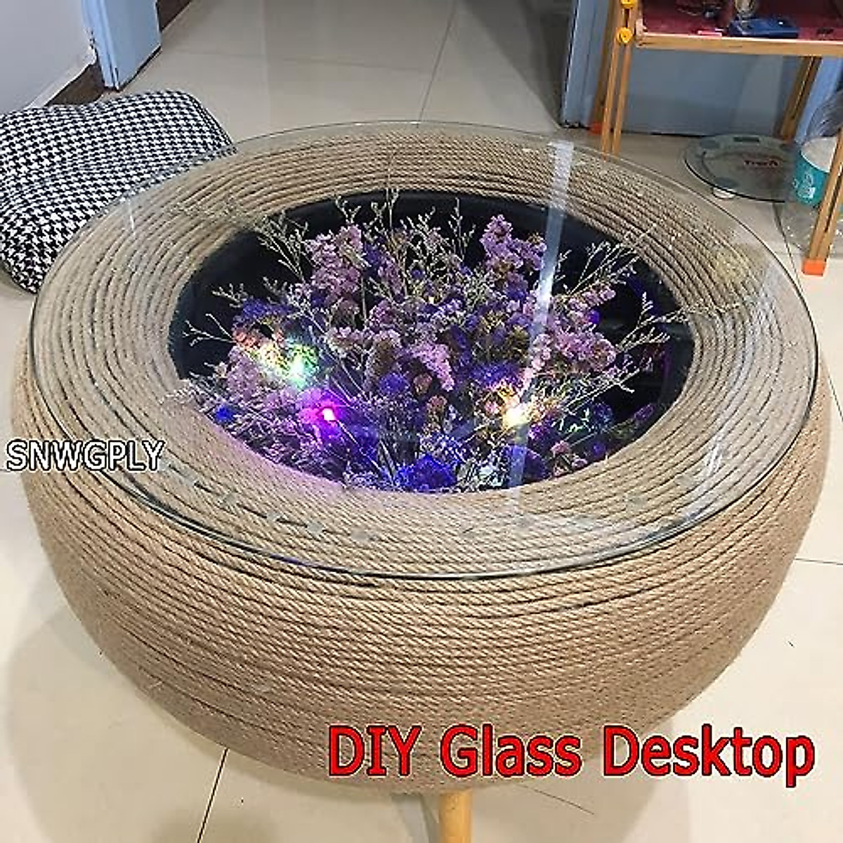 SNWGPLY Tempered Glass Round Table Top, Round Dining Table, Round Glass Table Top Replacement, High Load-Bearing, Safe and Stable, for Conference Tables, Waiting Room Tables