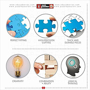 Educa - Torres Del Paine, Patagonia - 1000 Piece Jigsaw Puzzle - Puzzle Glue Included - Completed Image Measures 26.8" x 18.9" - Ages 14+ (19259)