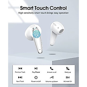 aowoka Bluetooth Headphones, Wireless Earbuds Bluetoth 5.2 with ENC Clear Call, 32H Playtime with Changing, IPX7 Waterproof, Stereo Sound Bluetooth Earbuds, Portable for Work/Study/Travel