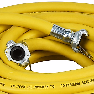 Interstate Pneumatics HJ59-050E Jack Hammer Yellow Rubber Hose 3/4 Inch x 50 Feet 300 PSI