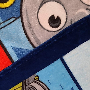 HOLY HOME Children’s Flannel Fleece Blanket Throw CartoonTrain 60"x80"