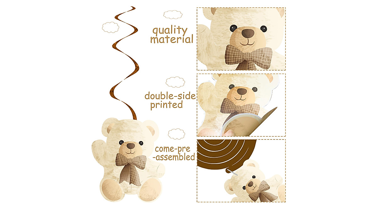 Bear Hanging Swirls - 15 Cute Decorations for Baby Showers