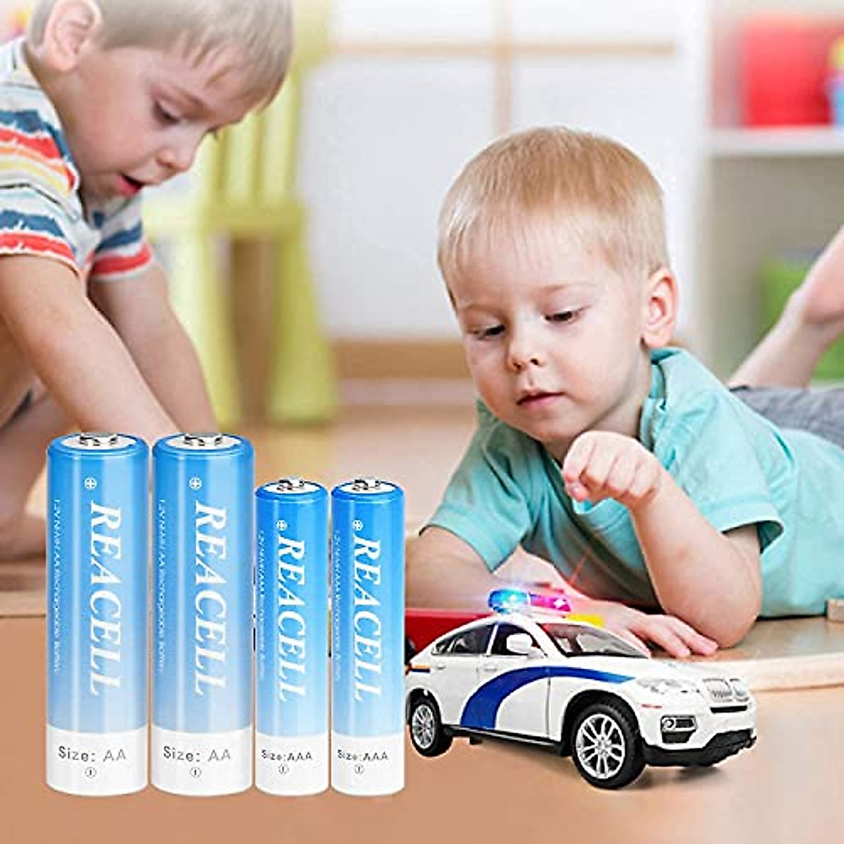 REACELL Rechargeable AA AAA Battery Combo 24 Pack, High Capacity 1.2V NiMH AA and AAA Rechargeable Batteries (12 Pack 2800mAh Double A Batteries & 12 Pack 1100mAh Triple A Batteries)