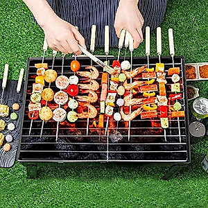 Barbecue Grill, Charcoal Grill Folding Portable Lightweight Barbecue Grill Tools for Outdoor Grilling Cooking Camping Hiking Picnics Tailgating Backpacking Party (Medium)