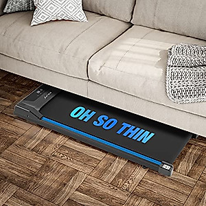Under Desk Treadmill Walking Pad 2 in 1 Walkstation Jogging Running Portable Installation Free for Home Office Use, Slim Flat LED Display and Remote Control