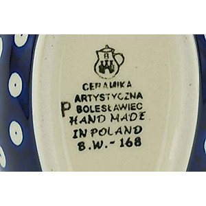 Polish Pottery 4¾-inch Spoon Rest made by Ceramika Artystyczna (Bleeding Heart Peacock Theme) + Certificate of Authenticity
