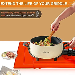 MDSTREE 36" Griddle Mat Silicone for Blackstone, Food Grade Silicone Mat, Customizable Size 36", 28",22", Protect Griddle from Rodents, Insects, Debris, and Rust, All Season Protective Cover