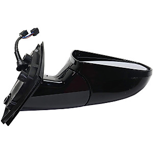 Kool Vue Driver & Passenger Side Power Heated Mirrors for Cadillac SRX 2010-2012 Power Fold With Memory Paintable For Models Without Etched Warning