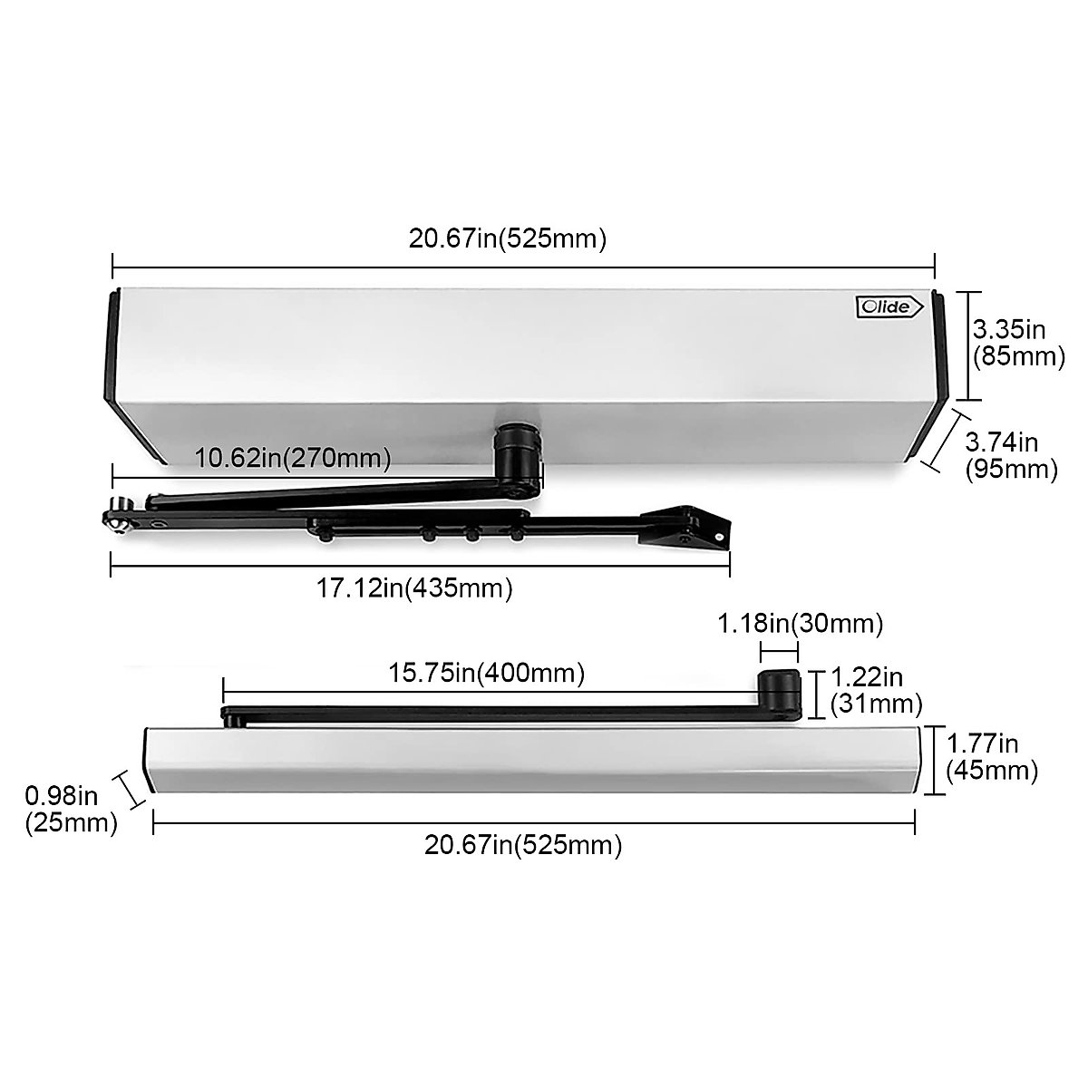 Olideauto Automatic Door Closers Triggered by Dog with WiFi Controller+Wireless Pet Detection Sensors,Phone App Control Remotely Automatic Dog Door Opener