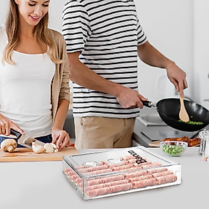 Xbopetda Bacon & Deli Meat Container for Fridge with Drawer, Stackable Cheese Container, Food Storage Organizer