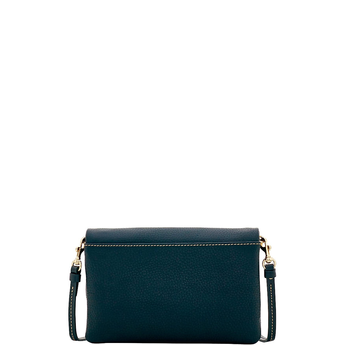 Dooney & Bourke Handbag, Pebble Grain Foldover Zip Crossbody - Black