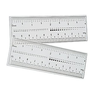 10PCS Fake Nails Measuring Ruler - Clear Text, Transparent, Can Be Bent At Will