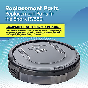 Veva Filter for Shark Ion – Shark Vacuum Filter Replacement for AV751, R85, RV850, RV851WV, R71, R72, R75, S86, S87, R87, R76, RV871, and RV761-2 HEPA Filters, 1 Main Brush & 6 Side Brushes