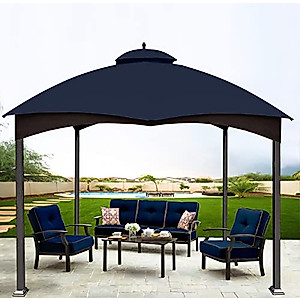 SCOCANOPY Replacement Canopy Top for The Lowe's Gazebo Model #GF-12S004B-1 / GF-12S004BTO (Navy Blue)