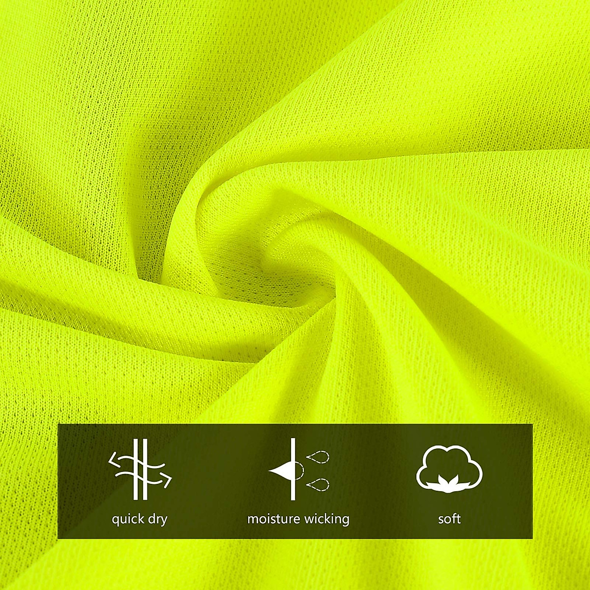 BERGRISAR Cycling Jersey Mens Long Sleeves Mountain Bike Shirts with Zipper Pockets Yellow Size Medium