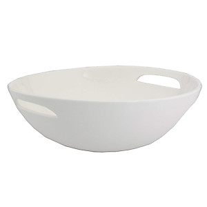 10 Strawberry Street Whittier 13.5"/96 Oz Handled Bowl, White