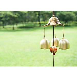 Banfeng 3 Bells Lucky Wind Chimes Feng Shui Wind Bell for Good Luck Home Garden Hanging Decoration Gift