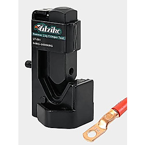 UTZIKO Hammer Lug Crimper Tool for 8 AWG - 0000 AWG Battery and Welding Cables