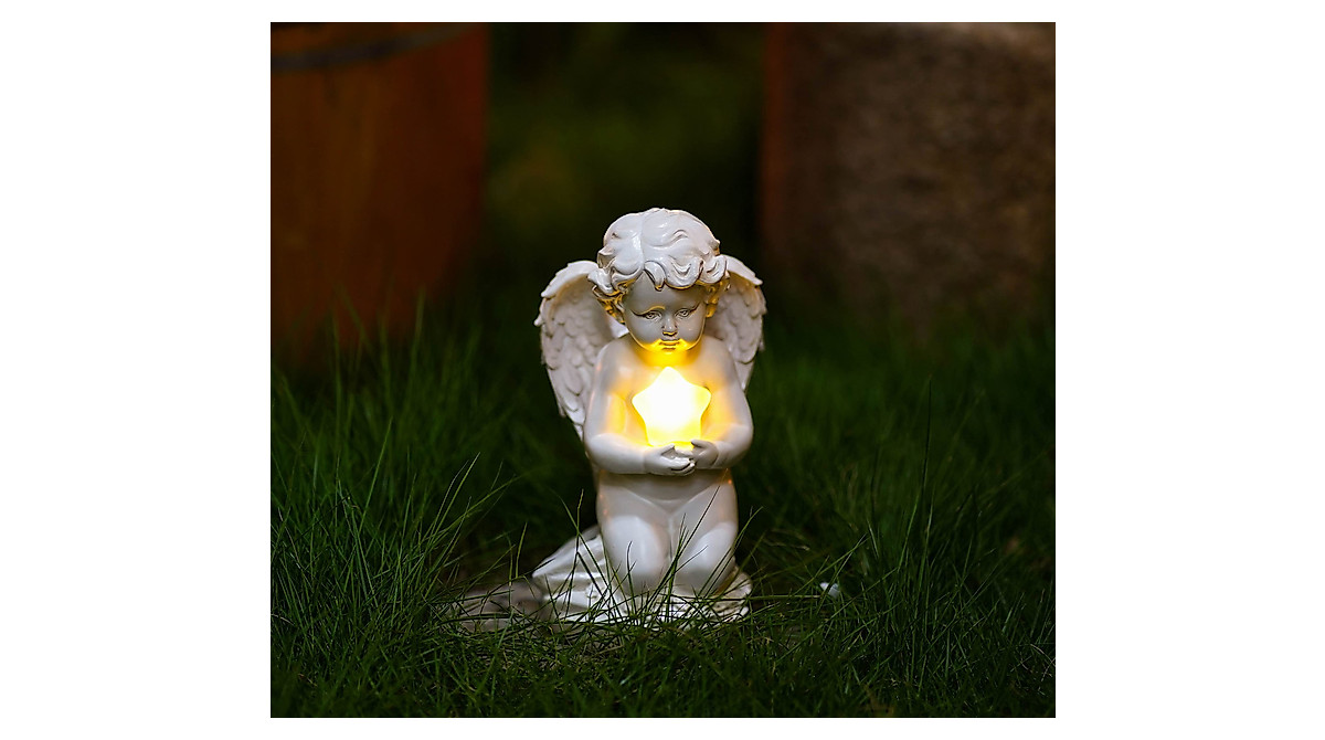 Solar Cherub Angel Light - Garden Decor & Remembrance Gift