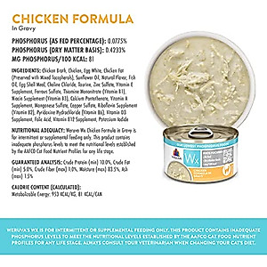 Weruva Wx Phos Focused, Chicken Formula in Gravy, 3oz Can (Pack of 12)