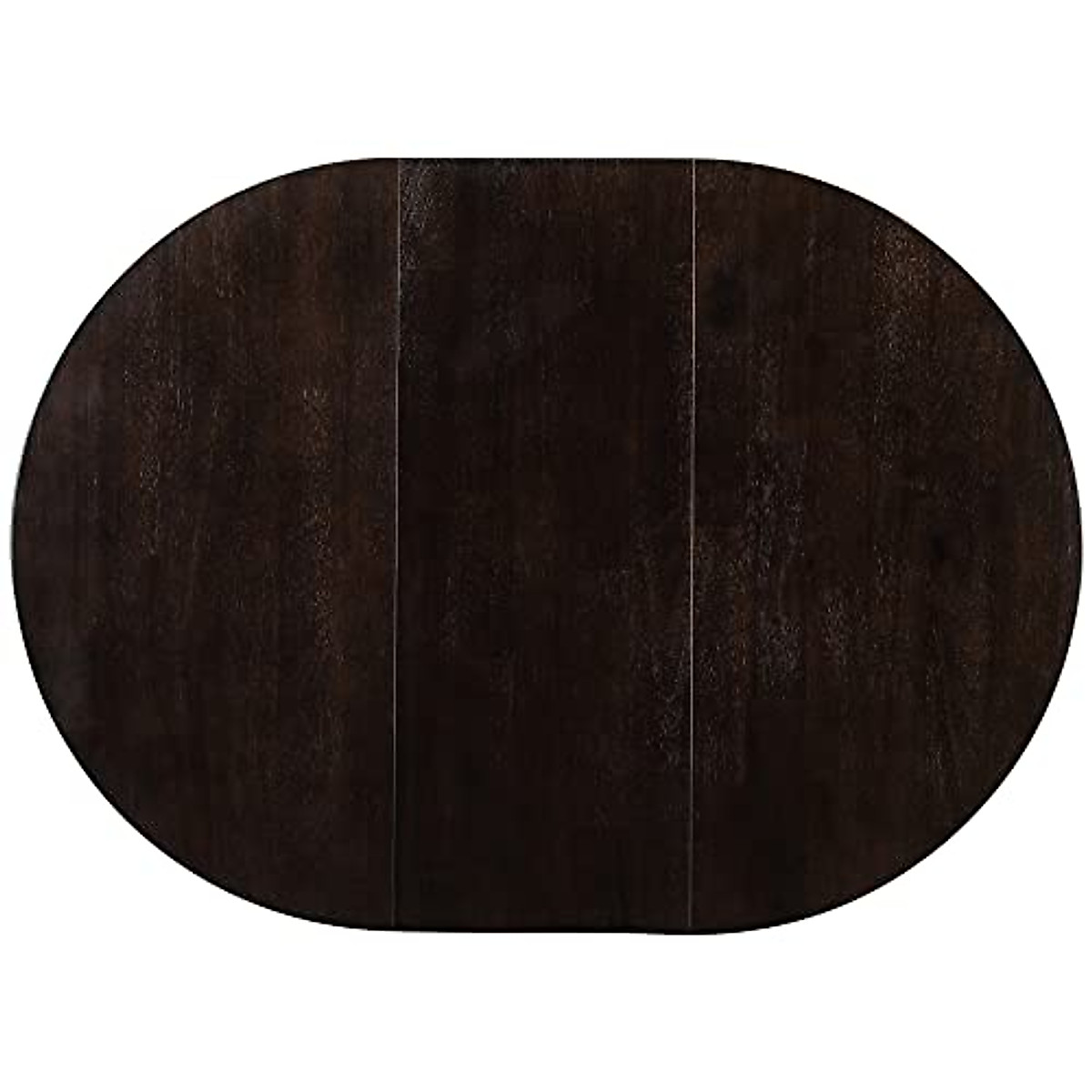 OYN 5-Piece Kitchen Room Furniture, Wooden Farmhouse Round Dining Table Sets with 4 Nailhead Decor Upholstered Chairs and Extendable Tabletop for 4 Persons Family Meal, Espresso