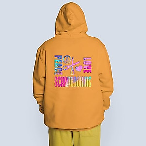 Scrapbook Peace love scrapbooking a little Gray and Muticolor Unisex Hoodie