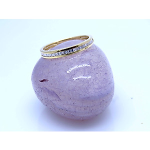 Dazzlingrock Collection 0.15 Carat (ctw) Baguette Diamond Ladies Wedding Band 1/6 ctw, 14K Yellow Gold, Size 6.5