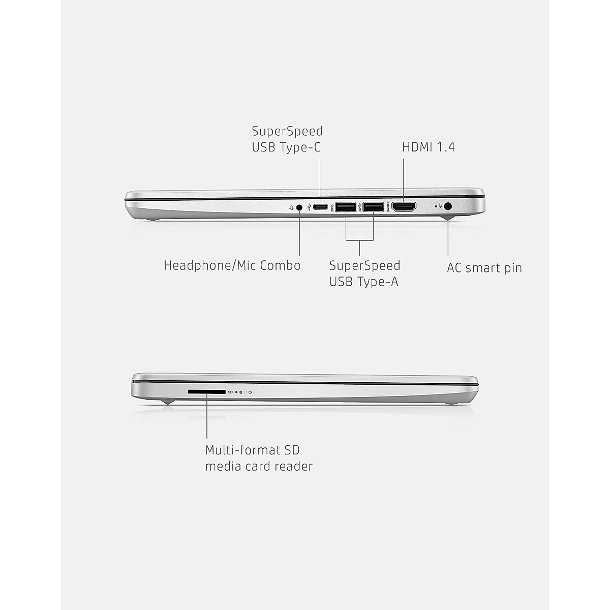 HP 14 Laptop, AMD Athlon Gold 3150U, 4 GB RAM, 128 GB SSD Storage, 14-inch HD Display, Windows 10 in S Mode, Long Battery Life, Webcam with Dual Mics, Thin & Light Design (14-fq0090nr, 2021)