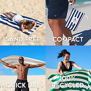 Dock & Bay Beach Towel - Quick Dry, Sand Free - Compact, Lightweight - 100% Recycled - Includes Bag - Cabana - Ipanema Orange - Extra Large (200x90cm, 78x35)