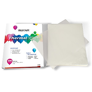 Aurora Premium Thermal Laminating Pouches LP202H, 9" x 11.5"/Letter Size/3 mil, 200-Pack, Clear
