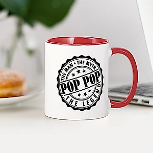 CafePress Pop Pop The Man, The Myth, The Legend Mugs Ceramic Coffee Mug, Tea Cup 11 oz