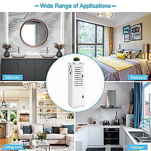 Bathroom Floor Cabinet Freestanding Double Door 3-Tier Side Storage Organizer Cabinet Unit, Multipurpose Waterproof Small Storage Cabinet for Bathroom, Bedroom, Office, White