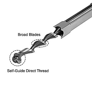 uxcell Square Hole Drill Bit, 1/2" High-Carbon Steel Hollow Chisel Mortise Power Tool for Woodworking