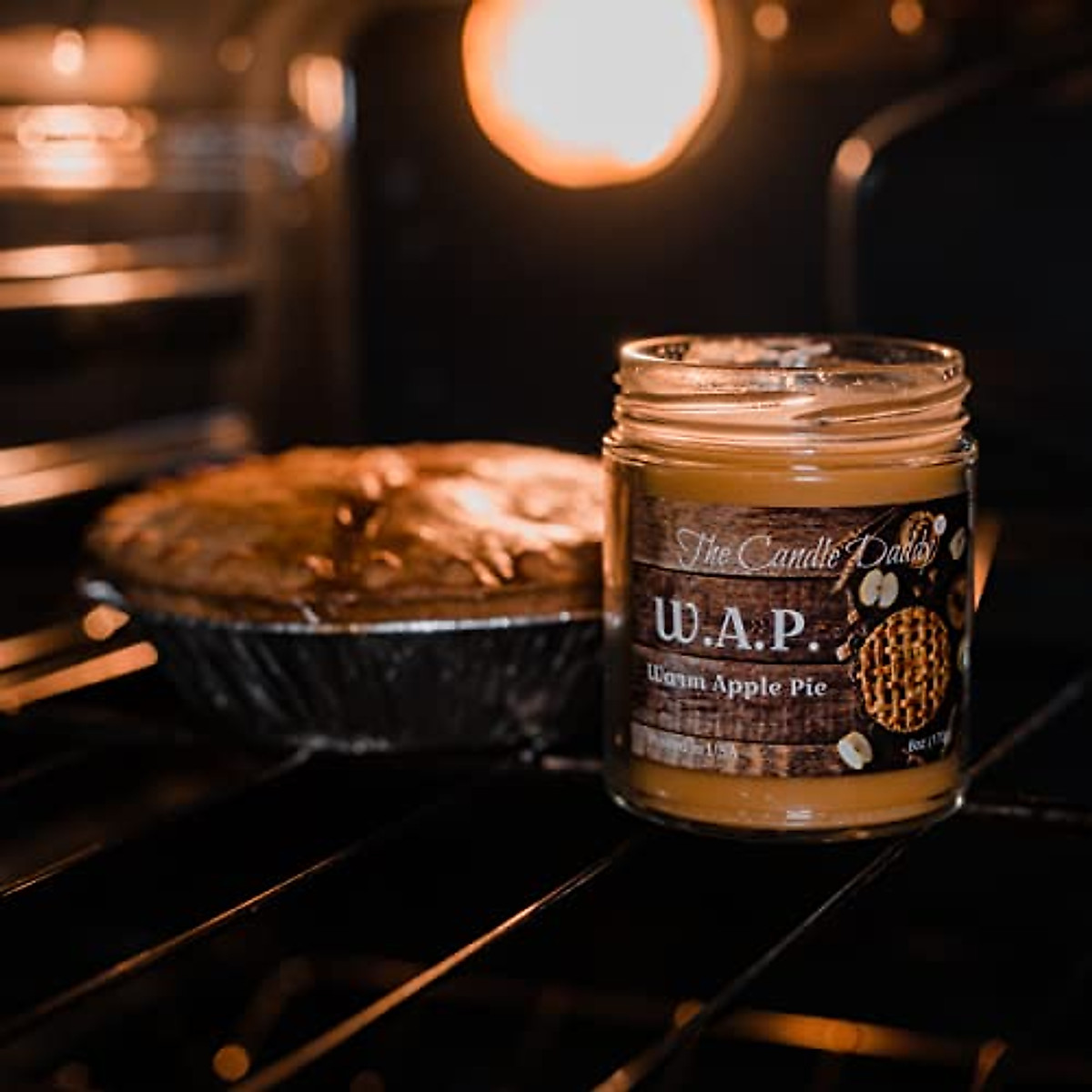 W.A.P. - WAP Warm Apple Pie Scented - Funny 6 OZ JAR Candle - 40 Hour Burn TIME
