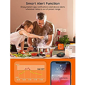 Govee Bluetooth Meat Thermometer, 230ft Range Wireless Grill Thermometer Remote Monitor with Temperature Probe Digital Grilling Thermometer with Smart Alerts for Smoker Cooking BBQ Kitchen Oven