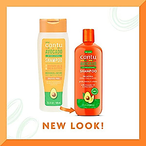 Cantu Avocado Hydrating Sulfate-Free Shampoo with Pure Shea Butter, 13.5 oz (Pack of 2) (Packaging May Vary)