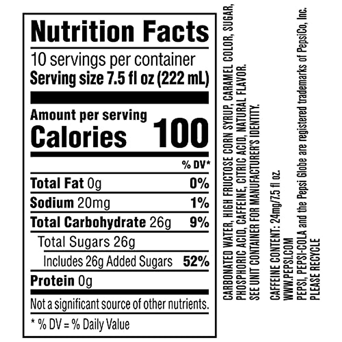 Pepsi Soda, Mini Cans, 7.5 Ounce (Pack of 10)